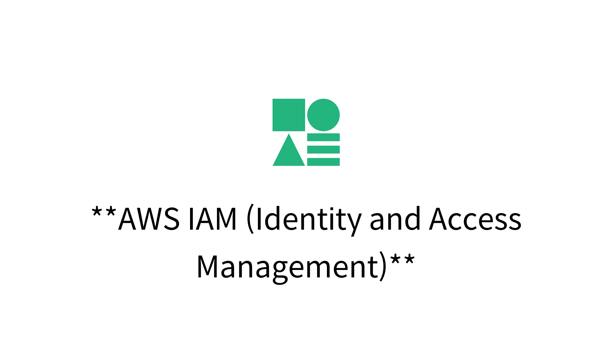 AWS IAM (Identity and Access Management) - mysetting